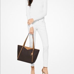 MICHAEL Michael Kors | Bags | Michael Kors Whitney Large Logo Tote Bag ...